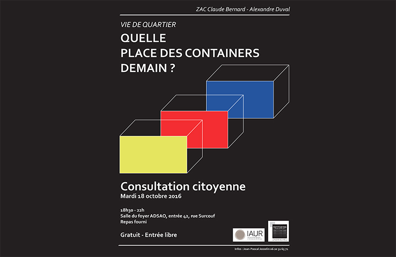 Consultation citoyenne : Quelle place des containers demain ? – IAUR